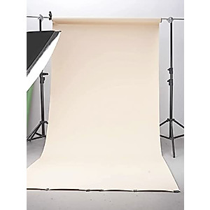 Huamei Seamless Photography Background Paper, Beige Photo Backdrop Paper Roll for Photoshoot, Video and Streaming 53-Inches Wide x 16-Feet, (4.4x16 Feet, #33 Ivorine)