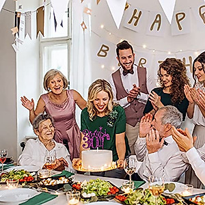 Purple Dirty 30 Cake Topper for Women Birthday, 30 & Fabulous, Dirty Thirty/Happy 30th Birthday Cake Decoration, Hello 30, Dancer Girl Decoration, Thirtieth Birthday/Anniversary Party Supplies