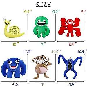 6PCS Garden of Banban Plush,10 inches Garden of Ban ban Jumbo Josh Plushies Toys,Soft Monster Horror Stuffed Figure Doll for Fans Gift,Soft Stuffed Animal Figure Doll for Adult and Kids