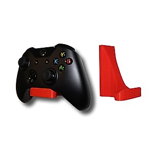 3DLASERSLAB Damage-Free Controller Wall Mount Kit for Xbox One (1-Pack), Microsoft, Easy Install, 3M Command Strip Included (Red, 1)