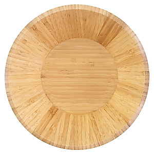 Totally Bamboo Fruit Basket Bowl with Banana Holder Hanging Hook, Bamboo Wood Fruit Bowl for Kitchen Counter