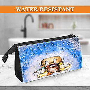 TBOUOBT Cosmetic Travel Bags, Makeup Case, Makeup Bag for Toiletries, Cartoon Universe Earth Hot Air Balloon