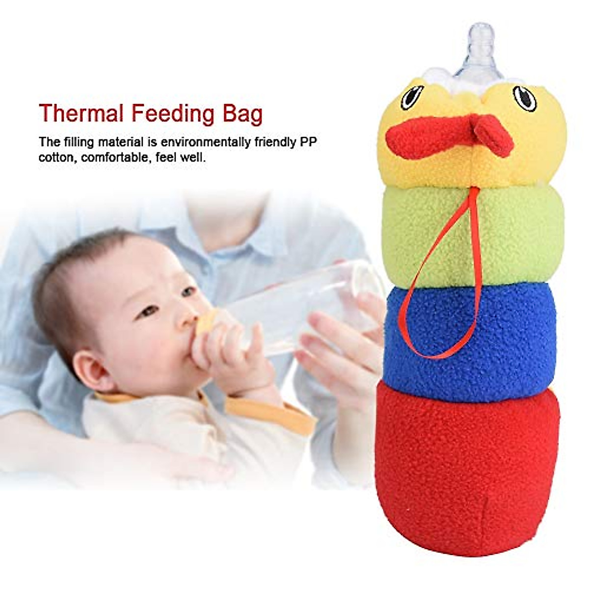 HEEPDD Baby Milk Bottle Cover, Soft Stuffed Caterpillar Baby Feeding Bottle Pouch Milk Bottle Thermal Bags for Kids Baby Toddler Infant