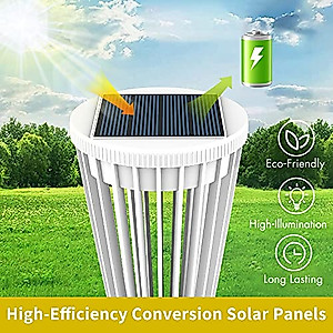 JMMXG 8 Pack Solar Pathway Lights Outdoor, 2-in-1 Hollow Garden Solar Lights Outdoor Landscape Decorative LED Solar Lights, Waterproof and Dusk-to-Dawn Solar Path Light for Yard Walkway Lawn Backyard