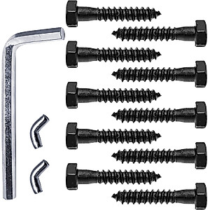 Black T-Strap Self Closing Wood Gate Hinges - Wood Fence Hinge Gate Kit, 8" T-Gate Hinges - Wood Gate Hardware (1 Pack)