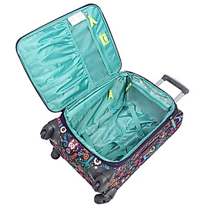 Lily Bloom Carry On Expandable Design Pattern Luggage With Spinner Wheels For Woman (20in, Wildwoods)