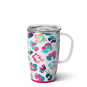 Swig Life Party Animal + Hot Pink Coffee Lovers Gift Set, Includes (2) 18oz Travel Mugs, Triple Insulated, Stainless Steel, Easy to Clean, and Dishwasher Safe