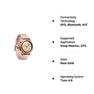 SAMSUNG Galaxy Watch (42mm), Sleep Monitor, Rose Gold (Bluetooth) (Renewed)