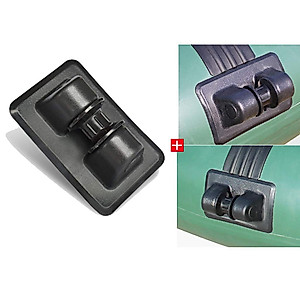 DoMyfit 2pc PVC Anchor Tie Off Patch Anchor Holder Wheel Anchor Row Roller Boating Inflatable Boats Kayaks Dinghy Accessories