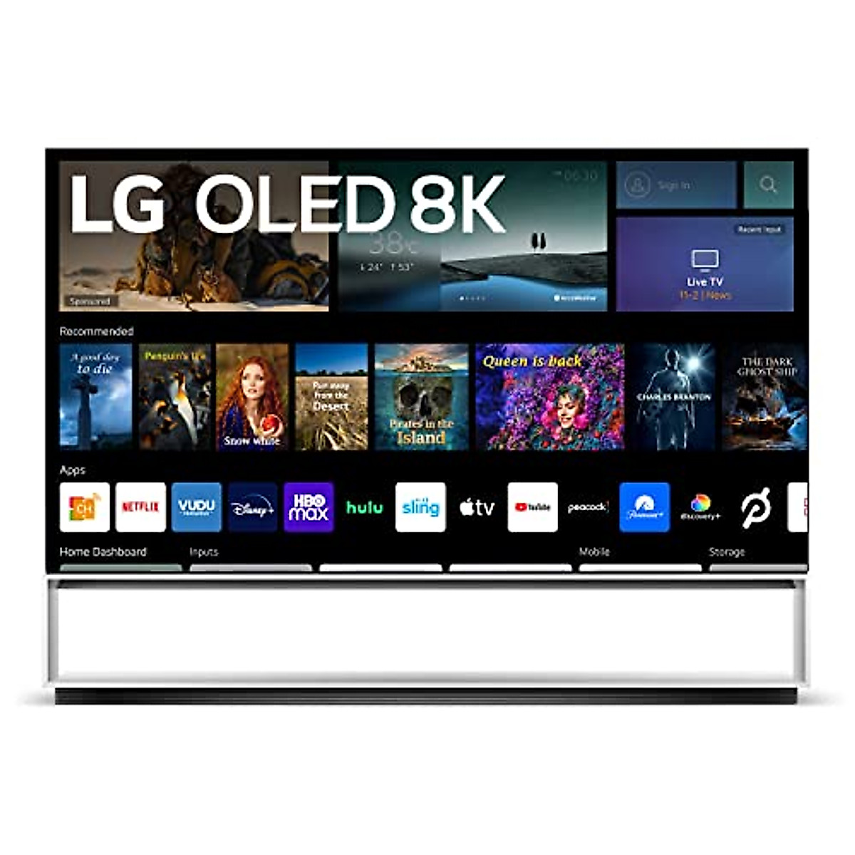 LG Signature 88-Inch Class OLED Z2 Series Alexa Built-in 8K Smart TV, 120Hz Refresh Rate, AI-Powered , Dolby Vision IQ and Dolby Atmos, WiSA Ready, Cloud Gaming (OLED88Z2PUA, 2022)