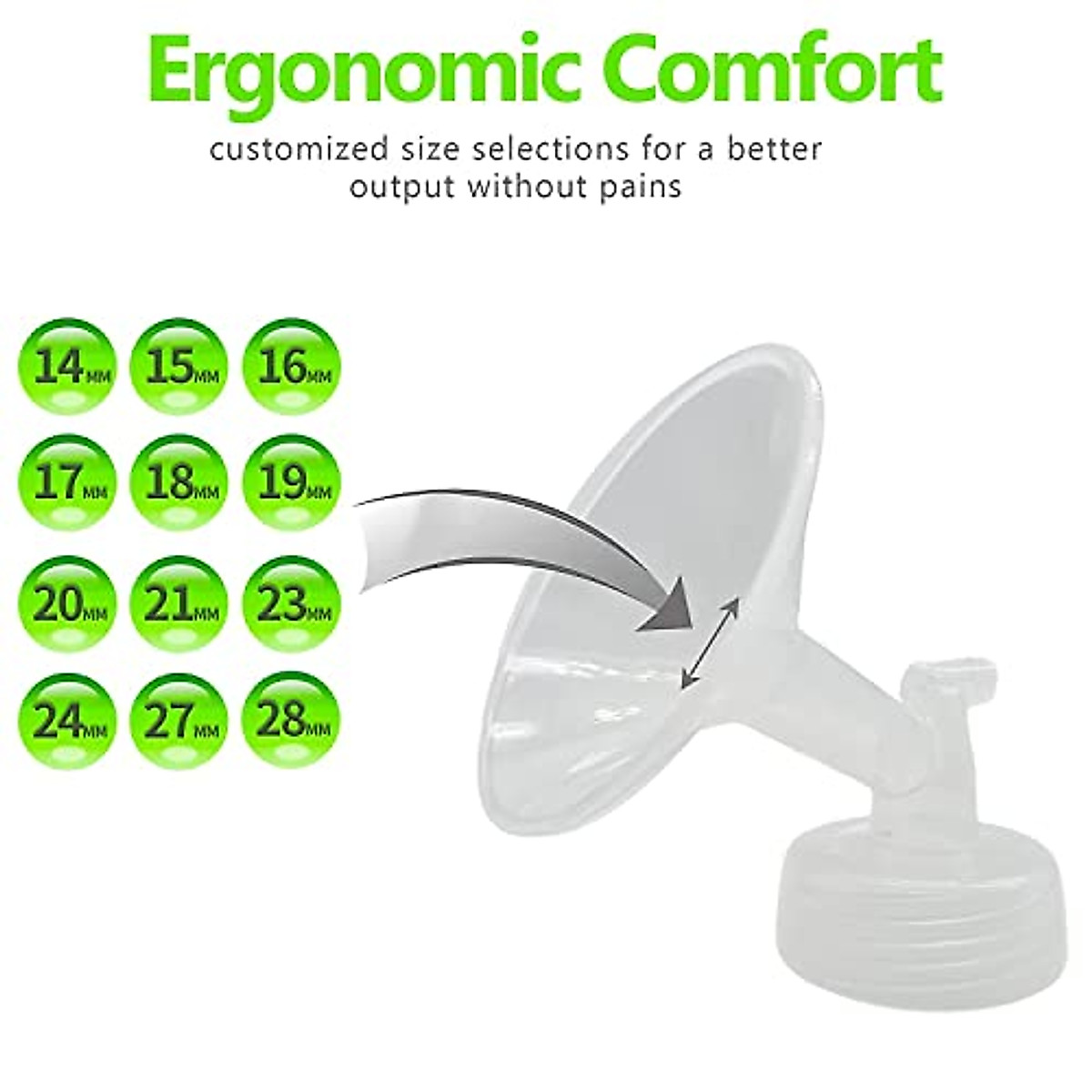 Belmikal 20mm Flange&Duckbill Valve Compatible with Spectra S2 S1 9 Plus Ameda MYA Motif Luna Breastpumps Replacement Spectra Pump Parts Spectra Flange. Compatible with Spectra Parts/Accessories