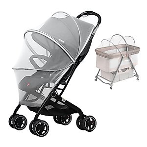 DUOMI Mosquito Net for Stroller,Encrypted Stroller Mosquito Net Full Cover with Double Zipper, Breathable & Foldable Netting for Baby Stroller Mosquito Net