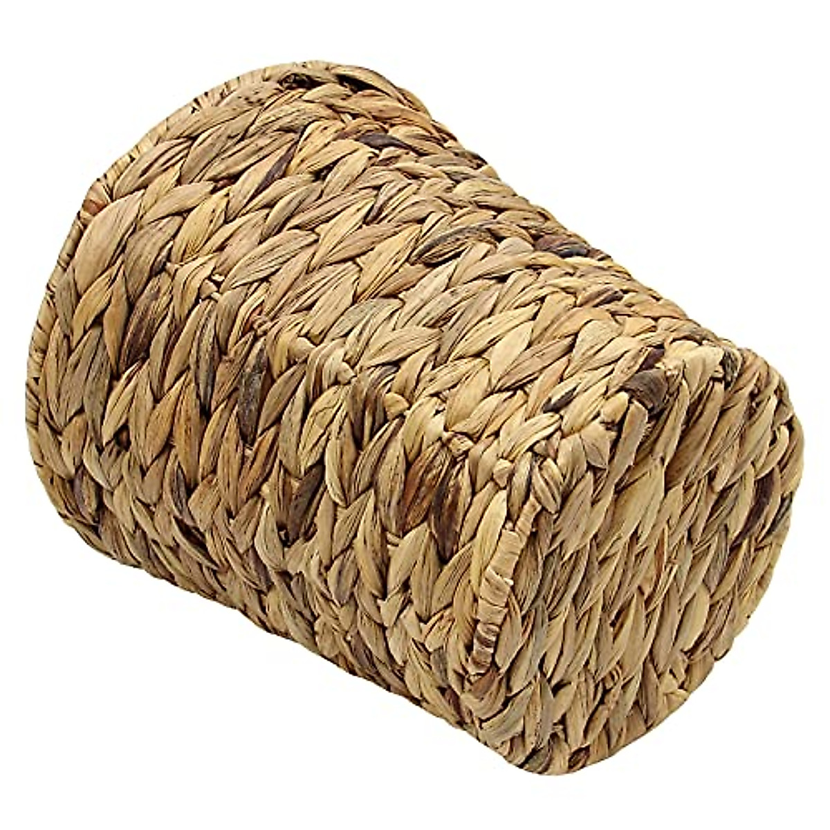 Casaphoria Round Water Hyacinth Garbage Baskets for Storage Natural Woven Hyacinth Laundry Rubbish Basket Durable Circular Waste Baskets Home Beautiful Decoration Storageworks Recycling Bin