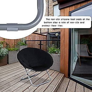 FDW Moon Chair Set of 2 Chairs for Bedroom Saucer Chair Bedroom Chair Foldable Chair for Home Furniture