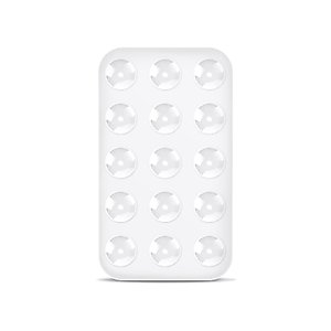 BOXOB Silicone Suction Cup Phone Holders, Double Sided Suction Cup Multipurpose Rectangle Phone Suction Mount for Car Mini Suction Cup Mat for Mobile Power Mobile Phones (White)