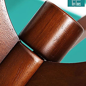 TinyTimes Wooden Coat Rack Free Standing, Sturdy Rustic Hall Tree Coat Tree Coat Hanger with 8 Hooks, for Coat, Hat, Clothes, Scarves, Handbags, Umbrella (Dark Brown)