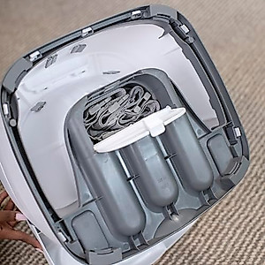 Ingenuity Baby Base 2-in-1 Booster Feeding and Floor Seat with Self-Storing Tray - Mist