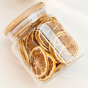 Custde 17.6 fl oz Glass Storage Containers with Lids, Candy Jar with Lid, Glass Food Storage Containers for Kitchen Counter, Pantry, Decorative Jar for Coffee, Sugar,Tea, Cute Jar (Bamboo 17.6 FL OZ)