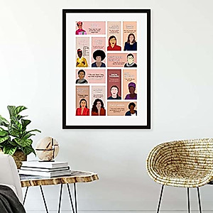 LOLUIS Women Leader Posters, Empower Women Poster, Women History Month Poster, Inspirational Wall Art For Teens Girls Room Decor, Womens UNFRAMED (16x24", 1.1 Women Leader)