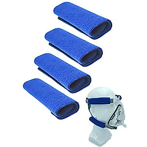 4 Pack CPAP Strap Covers ,CPAP Face cushion Pads, CPAP Strap Comfort Pads, CPAP Mask Cover Compatible for Full CPAP Mask to Reduce Headgear Pressure and Cheek Red Marks and Discomfort