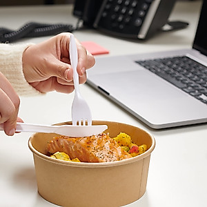 Pantry Value [400 Count] Lightweight White Plastic Forks - Disposable Cutlery for Parties, Events, and Dinner (Formerly Comfy Package)