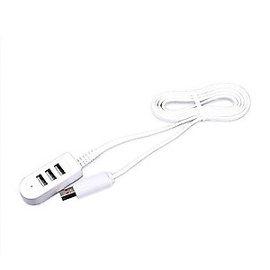 Lysee Data Cables - Multi-Function USB 3A Charger Expansion Multi-Port Converter HUB Hub for Laptop Desktop Port Splitter in Stock - (Color: White, Cable Length: 30CM)