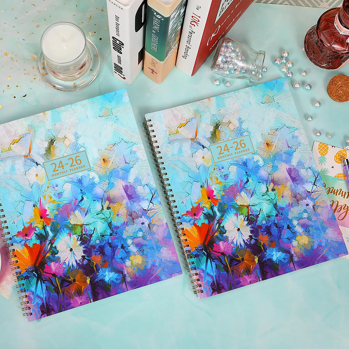 2023-2024 Monthly Planner/Calendar - Monthly Planner 2023-2024 with Two-Side Pocket, January 2023-December 2024, 9" x 11", Two Years Monthly Planner, Flexible Cover, Perfect Organizer