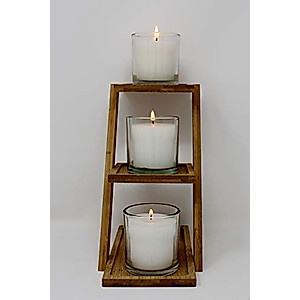 White Votive Candles in Clear Glass Jar 24 Hour Long Burning Time Decorative 1 Day Candle Cups Unscented for Dinner Wedding Centerpieces -6 Pack