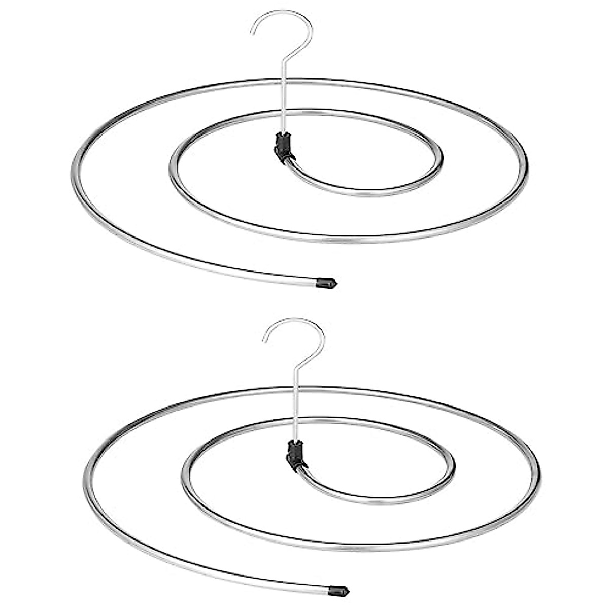 BinaryABC Spiral Shaped Bed Sheet Towels Clothes Scarf Blanket Drying Hanger,Space Saving Clothing Drying Rack Holder,2PCS
