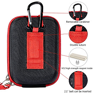 JAWEGOLF Carrying Cases Golf Rangefinder Case Bag Compatible with Bushnell Callaway Or Other Laser Rangerfinder (Black-Magnetic)