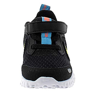 Nike Baby Revolution 5 Velcro Running Shoe, Black/Lemon Venom-Laser Blue-Hyper Crimson, 9C Regular US Toddler