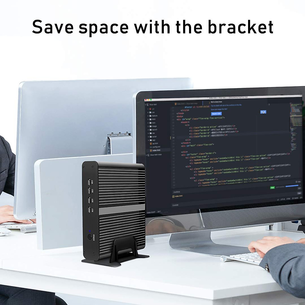 msecore Mini PC, Fanless Desktop Computer with i7 8th Processor, 8G DDR4 RAM | 256G NVME SSD, 4K@60HZ, HDMI, DP, Dual Display, WiFi 6, Bluetooth5.1, WOL, Support Auto Power On, Windows 11 Pro