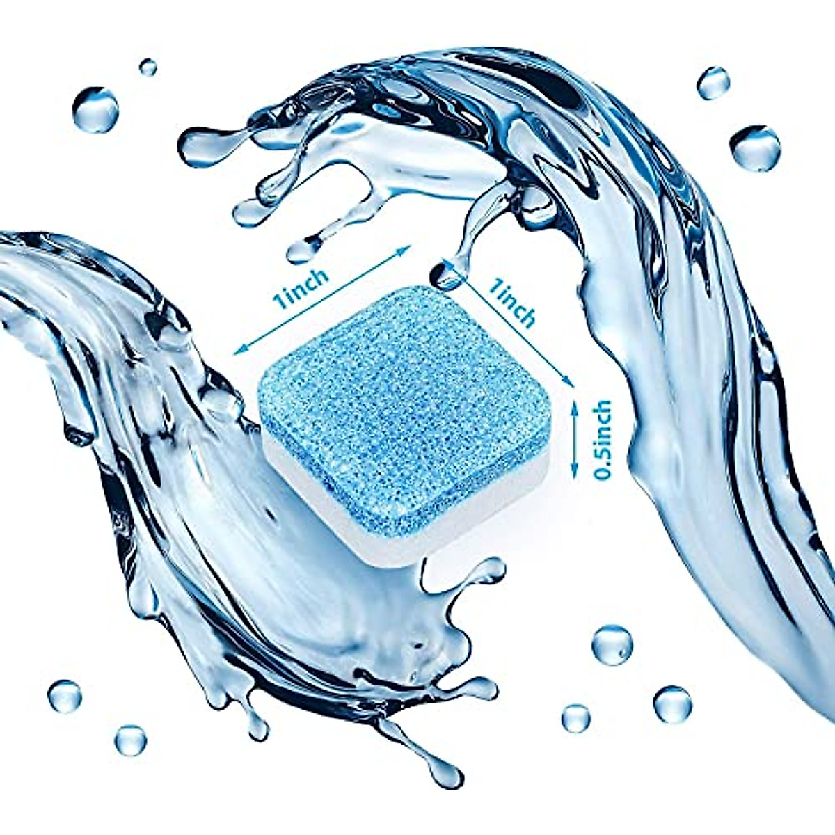 HONANK 15 Pcs Solid Washing Machine Cleaner, Triple Decontamination Effervescent Cleaning Tablets Detergent Cleaner Washer Cleaner,Deep Cleaning Remover for Bath Kitchen Room