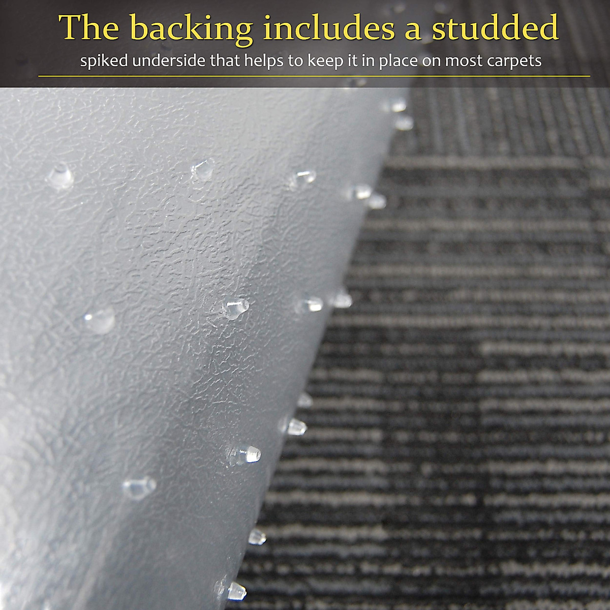 Sillamate 2 Pack 36'' x 48'' Office Chair Mat for Carpeted Floors, Flat Packed, Easy Lay Flat, Heavy Duty Floor Mat,Eco-Friendly Series Studded Carpet Desk Chair Mats