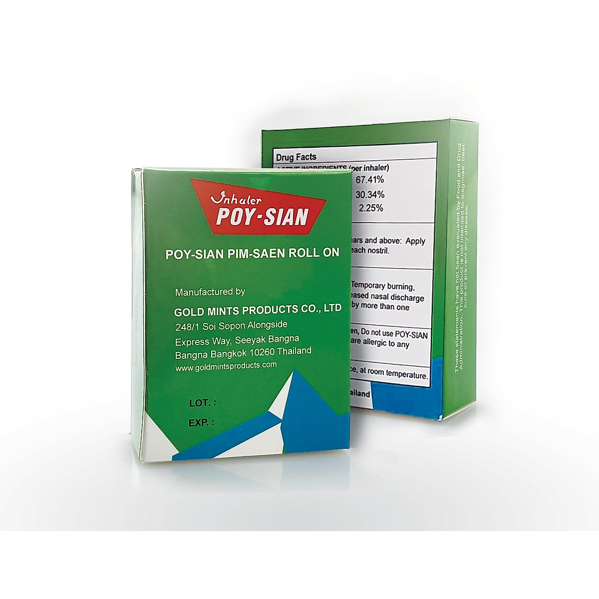 POY-SIAN Thai PIM-Saen Balm Oil 5ml Roll-On (Pack of 3)