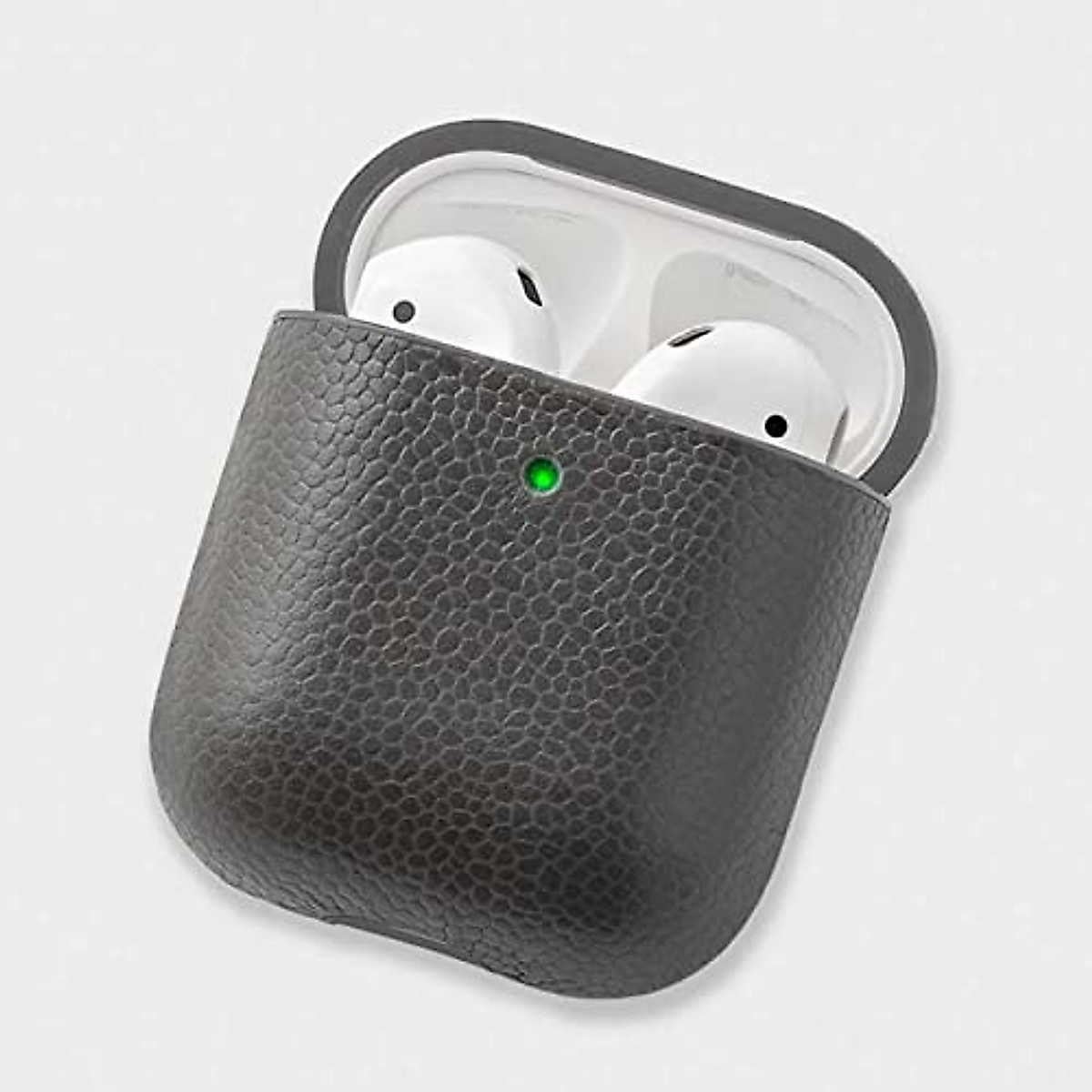 Courant Premium Leather AirPods Case Cover, Compatible with Apple AirPods 1 & 2, Visible Front LED Light, Anti-Scratch, Shock Resistant, Supports Wireless Charging