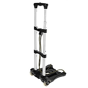 Aluminum Folding Hand Truck, Lightweight Folding Luggage Cart, Portable Travel Luggage Cart with Wheels Foldable/Hand Trucks Heavy Duty(80Lb)