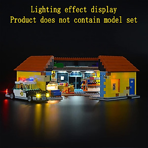 GEAMENT LED Light Kit Compatible with The Kwik-E-Mart - Lighting Set for The Simpsons 71016 Building Model (Model Set Not Included)