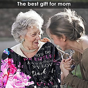 Aiishow Gifts Blanket for Mom Mother's Day, 59"x79" Cozy Flannel Throw Blankets, Rose Print Throw Blanket Gifts for Women, Unique Mother Gifts from Daughter or Son, Birthday, Mothers Day, Christmas