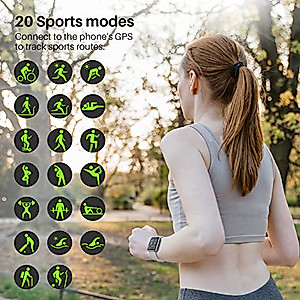 TOZO S2 40mm Mini Smart Watch Alexa Built-in Fitness Tracker with Heart Rate, Blood Oxygen and Sleep Monitor 5ATM Waterproof HD Touchscreen for Men Women Compatible with iPhone&Android Space Gray