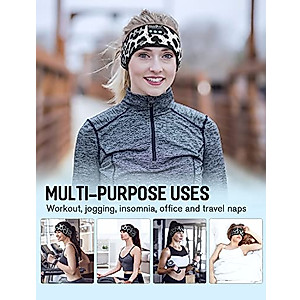 MUSICOZY Sleep Headphones Bluetooth Headband Sleeping Headphones Sleep Mask, Wireless Sleep Mask Earbuds for Side Sleepers Men Women Nap Air Travel Cool Tech Gadgets Unique Gifts Boys Girls 2 Packs