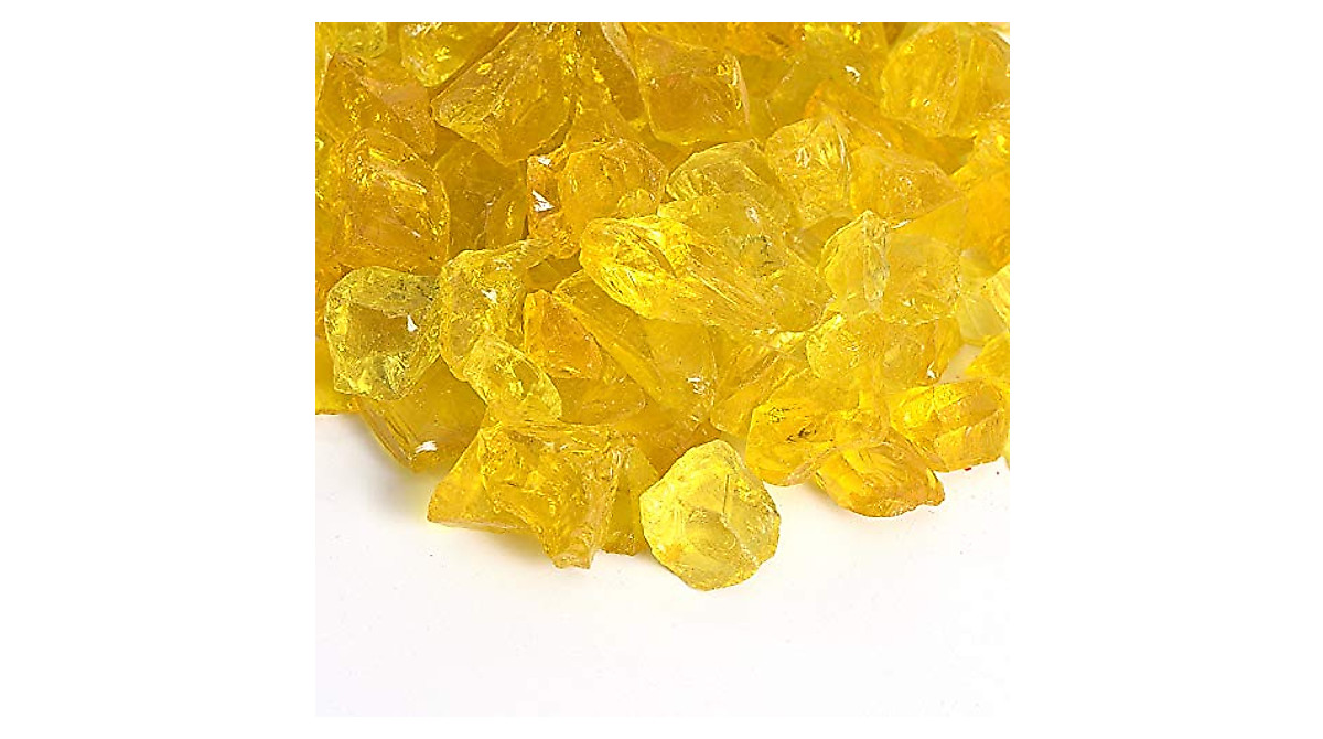 High Luster Yellow Fire Glass for Decoration & Gardens