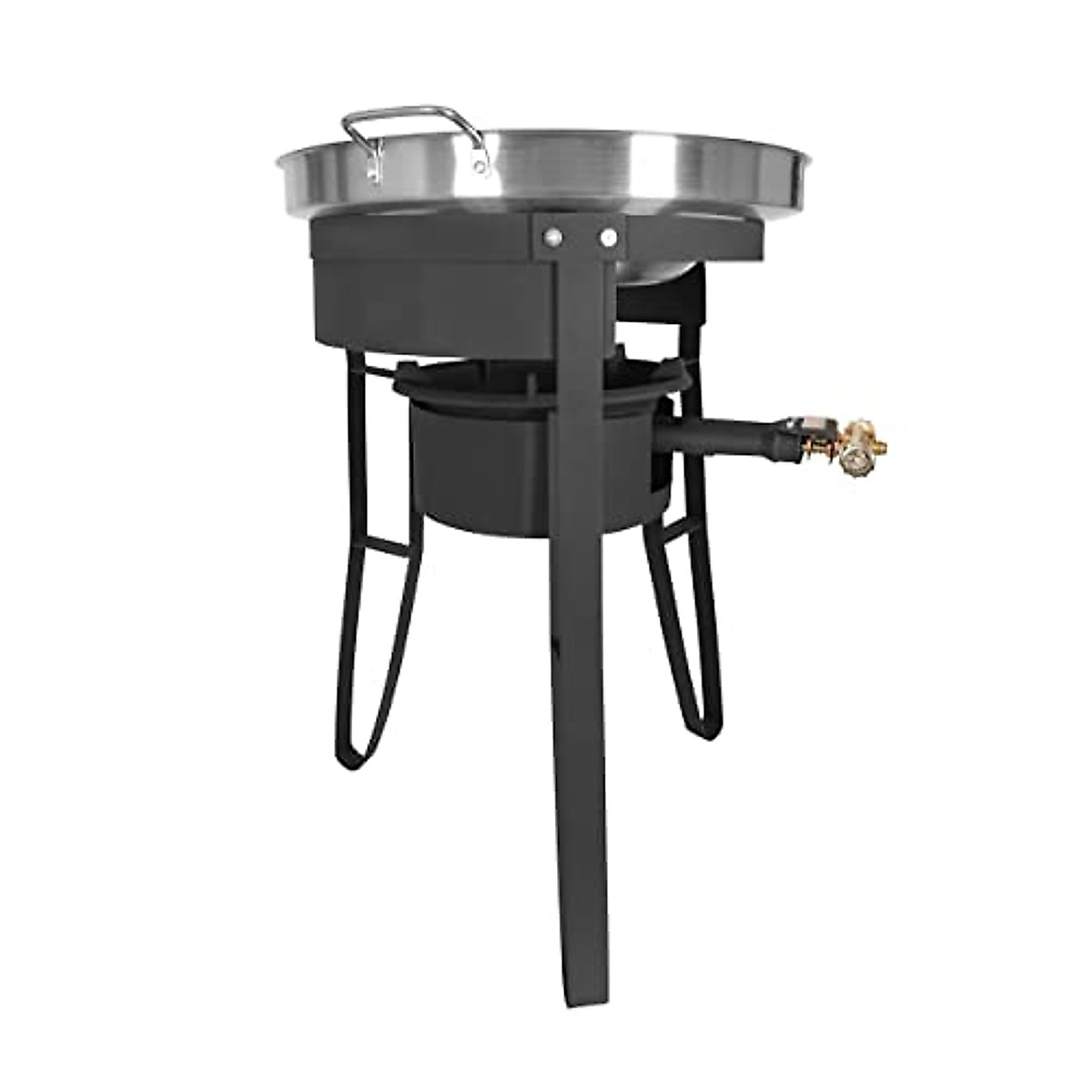 Concord 30" Powder Coated Steel Comal Stand with Stainless Steel Comal and Roadster Single Propane Burner. Great for Discada, Tacos, Street Vendor, Etc.…