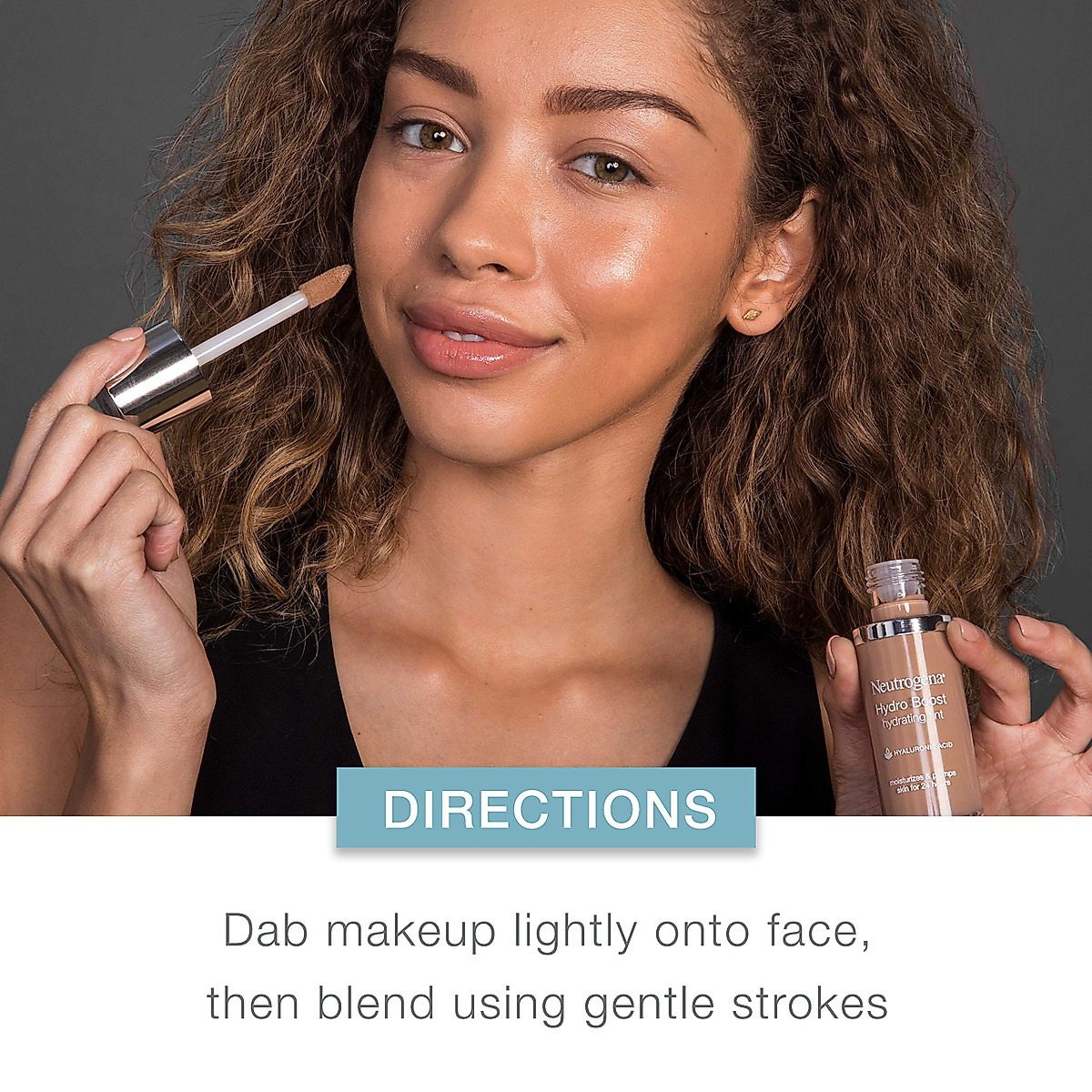 Neutrogena Hydro Boost Hydrating Tint with Hyaluronic Acid, Lightweight Water Gel Formula, Moisturizing, Oil-Free & Non-Comedogenic Liquid Foundation Makeup, 40 Nude Color, 1.0 fl. oz