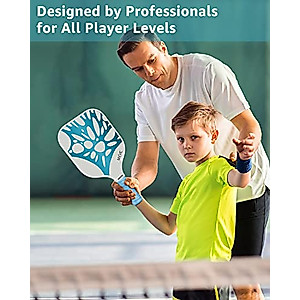 MXVIC Pickleball-Racket-Set 4 Pack with Balls and Paddle Case, Fiberglass Pickle-Ball Paddle Set of 4 for Adults, Kids | USAPA Compliant Pickleball Gear for Beginner, Adults, Kids, Men, Women
