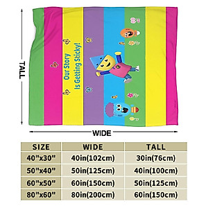 Charlie's Colorforms City Blanket Soft Cozy Fleece Throw Blanket Plush Lightweight Warm Fuzzy Flannel Blankets and Throws for Boys Girls Adults Couch Sofa Bed 50"X40"
