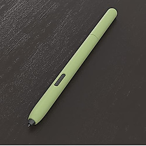 2 Pack Cute Design Silicone Sleeve Case Compatible with Samsung Galaxy Tab S7/S7+/S7 FE/S8/S8+/s8 ultra/S9/S9+/S9 Ultra S Pen, Protective Skin Cover case Non-Slip Smooth Grip Holder(Purple+Green)