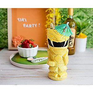 Geeki Tikis Power Rangers Yellow Ranger Ceramic Mug | Holds 15 Ounces