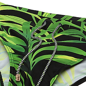 Taddlee Men Swimwear Swim Bikini Briefs Pad Swimsuits Board Surf Shorts Trunks (L,Green)