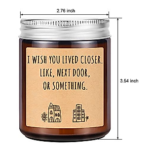 Lavender Scented Candles - I Wish You Lived Closer - Housewarming Gifts for Women, Men, Friends,Female - New House Gift, New Apartment Gifts - Moving Gifts, Congrats Gift, Housewarming Gift